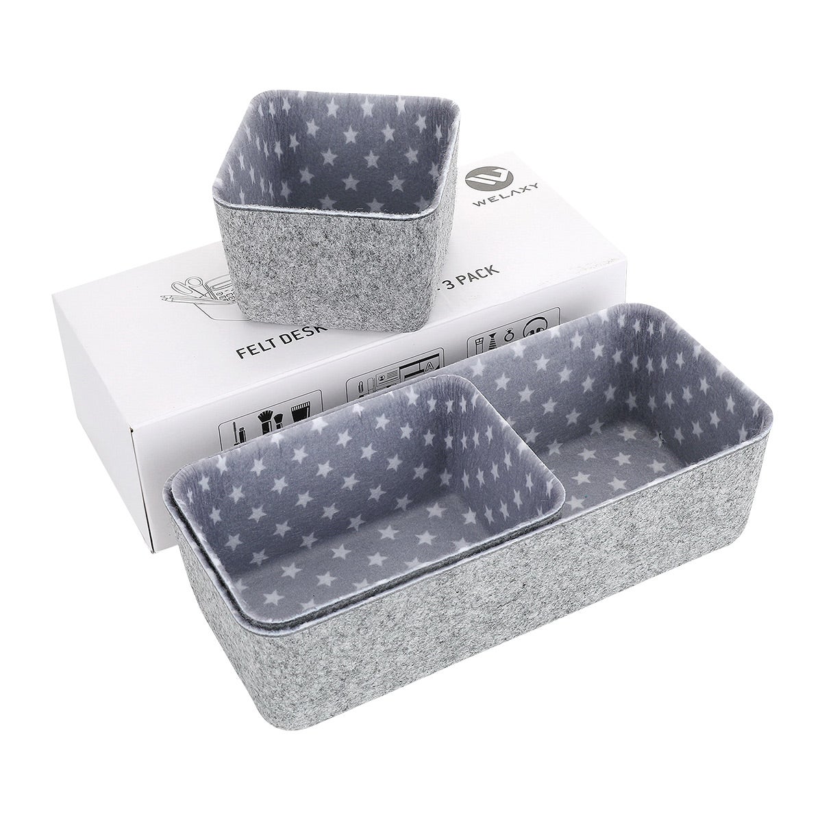 Welaxy Deep Desk Drawer Organizers | The Container Store