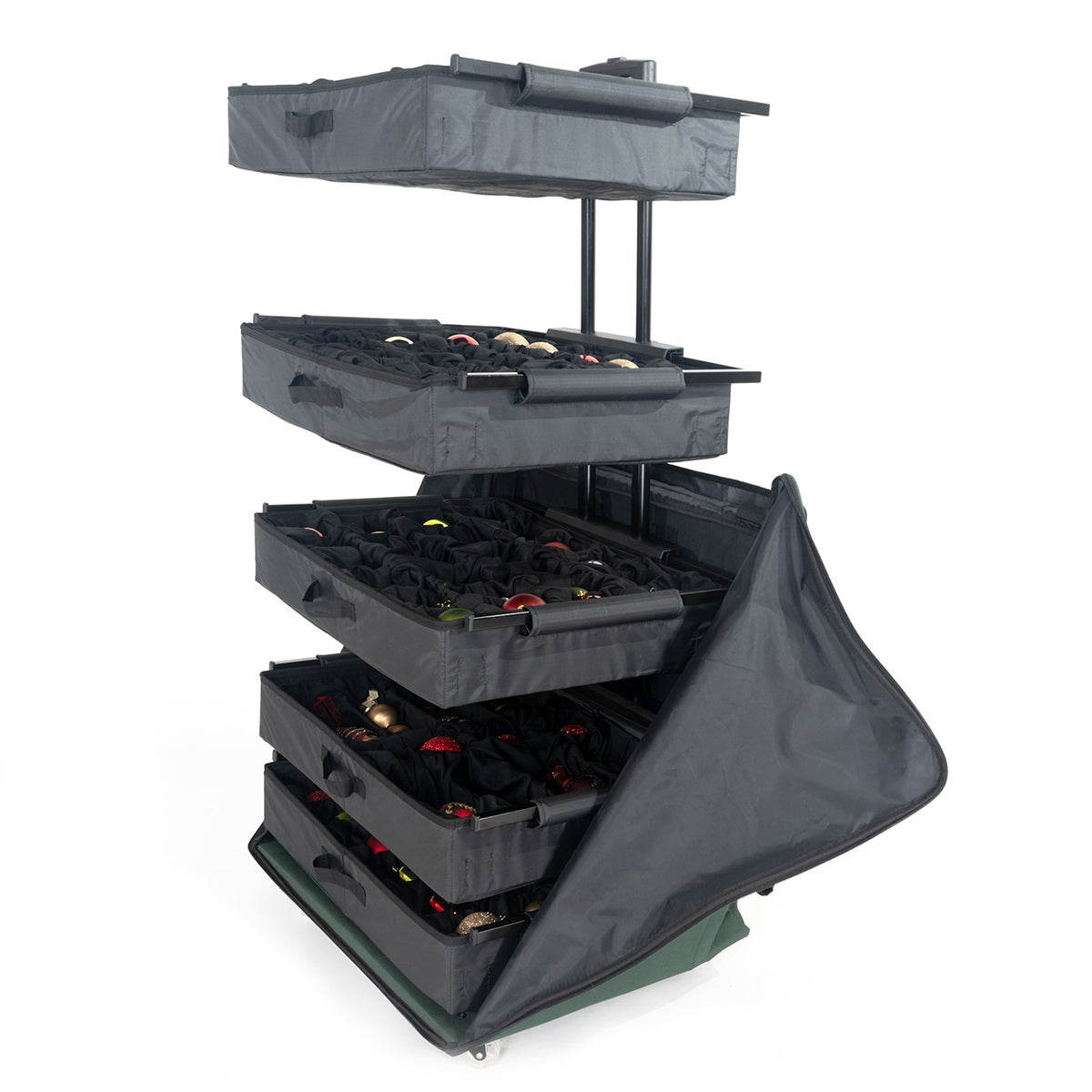 TreeKeeper Telescoping Ornament Storage Box with Adjustable Dividers ...