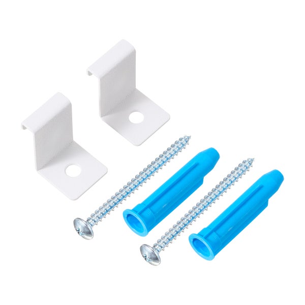 Decor Plus by Elfa Standard Clip Matte White Pkg/2 | The Container Store