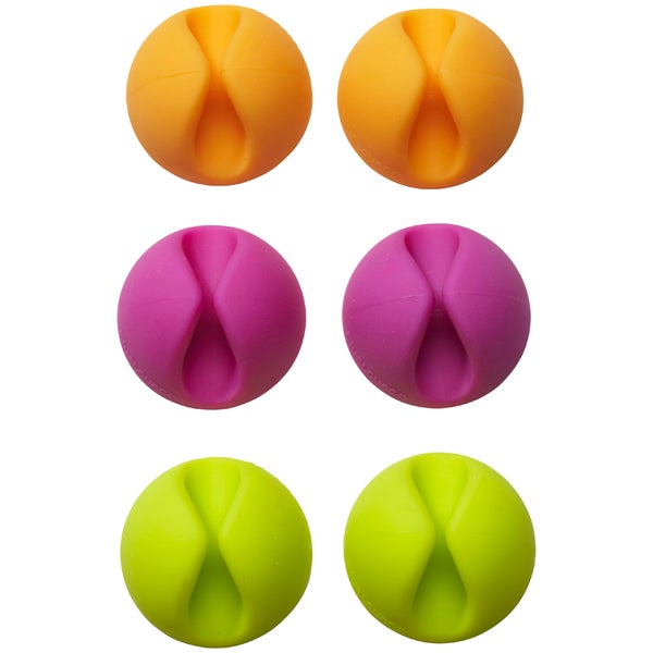 Bluelounge Bright CableDrop Adhesive Cable Clips | The Container Store