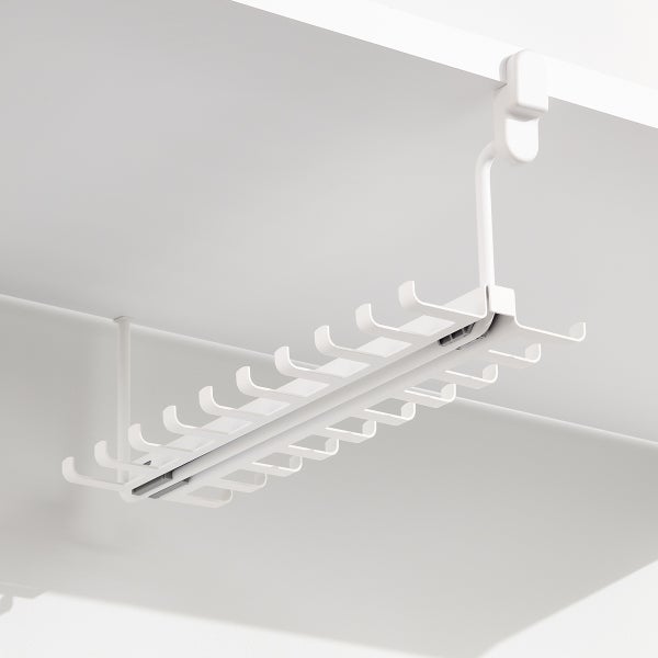 Decor Plus by Elfa 16" Matte White Gliding Tie and Belt Rack | The ...