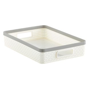 Ivory Storage Bin | The Container Store
