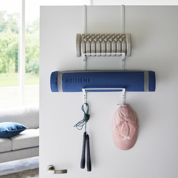 Yamazaki Tower Over-The-Door Fitness Equipment Hanger | The Container Store