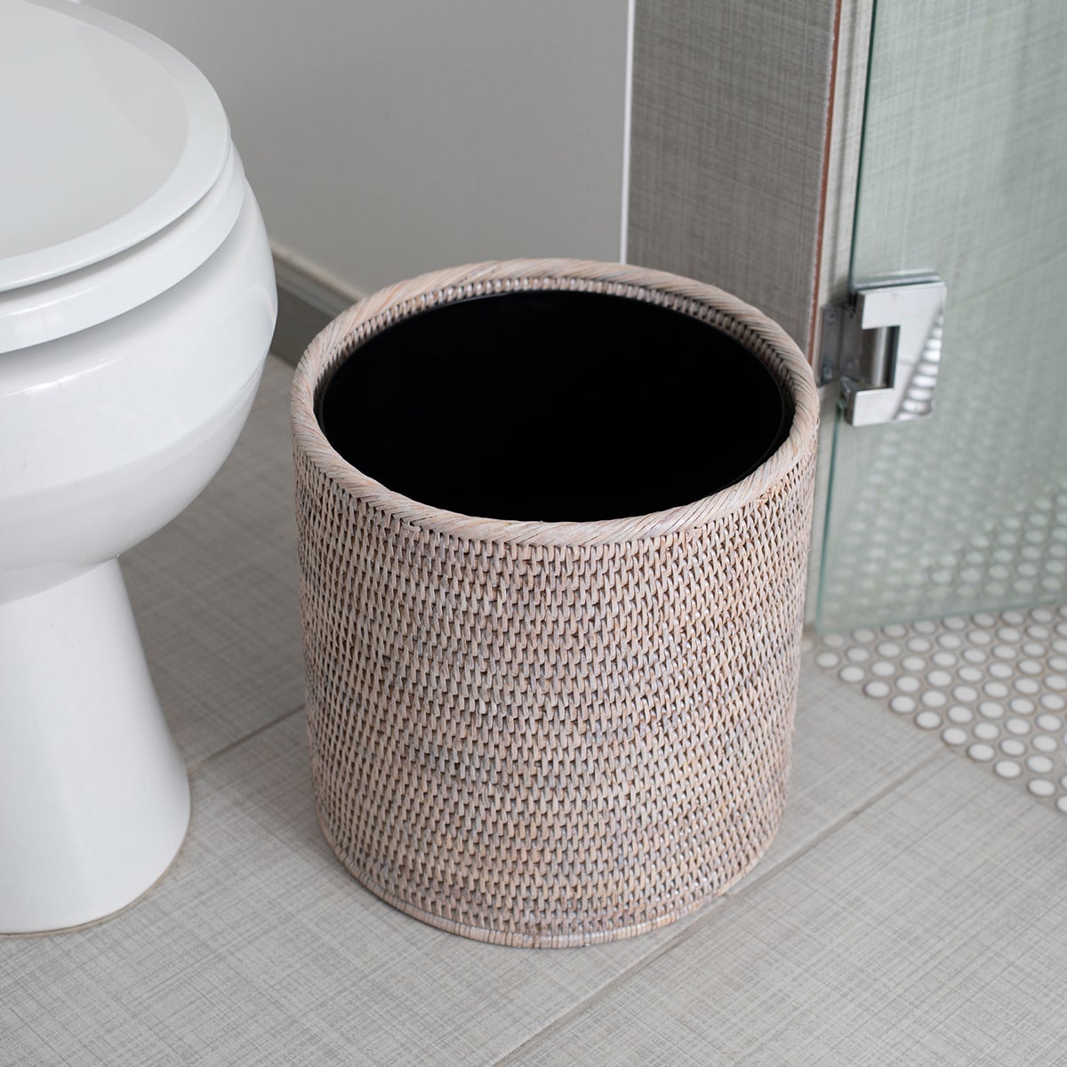 Artifacts Trading Co. Round Waste Basket with Metal Liner | The ...