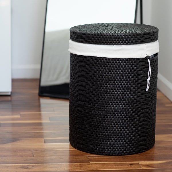 Artifacts Trading Co. Round Hamper with Lid | The Container Store