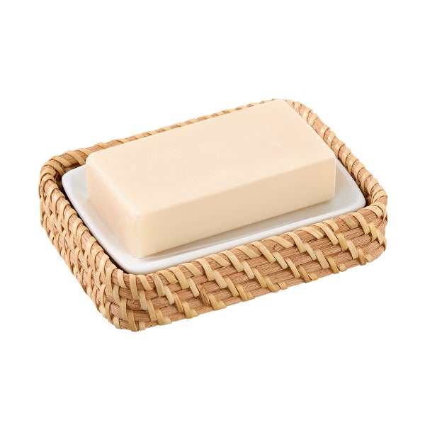 The Container Store Ori Rattan Soap Dish | The Container Store