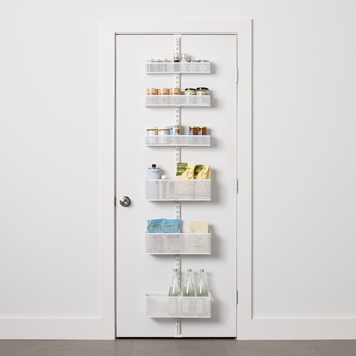 White Elfa Utility Pantry Over the Door Rack | The Container Store
