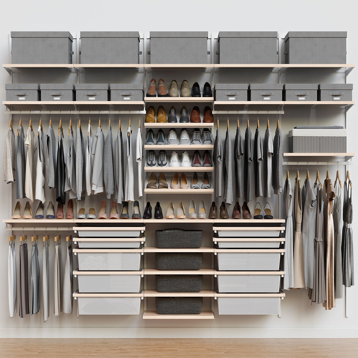 Decor Plus by Elfa 10' Tall Closet | The Container Store