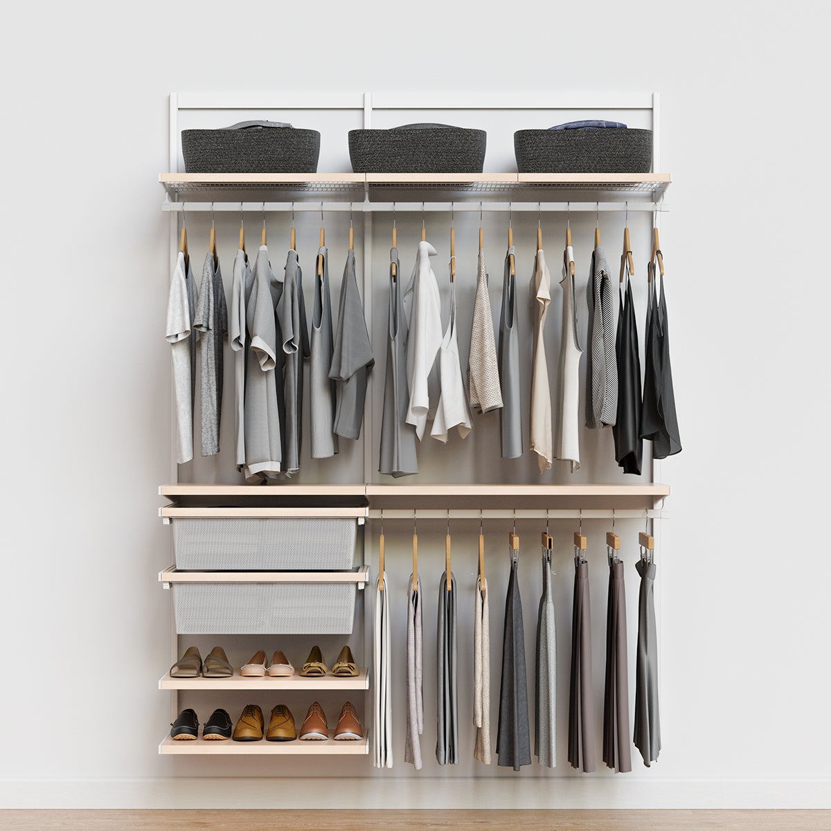 Decor Plus by Elfa 5' with Mesh Drawers | The Container Store