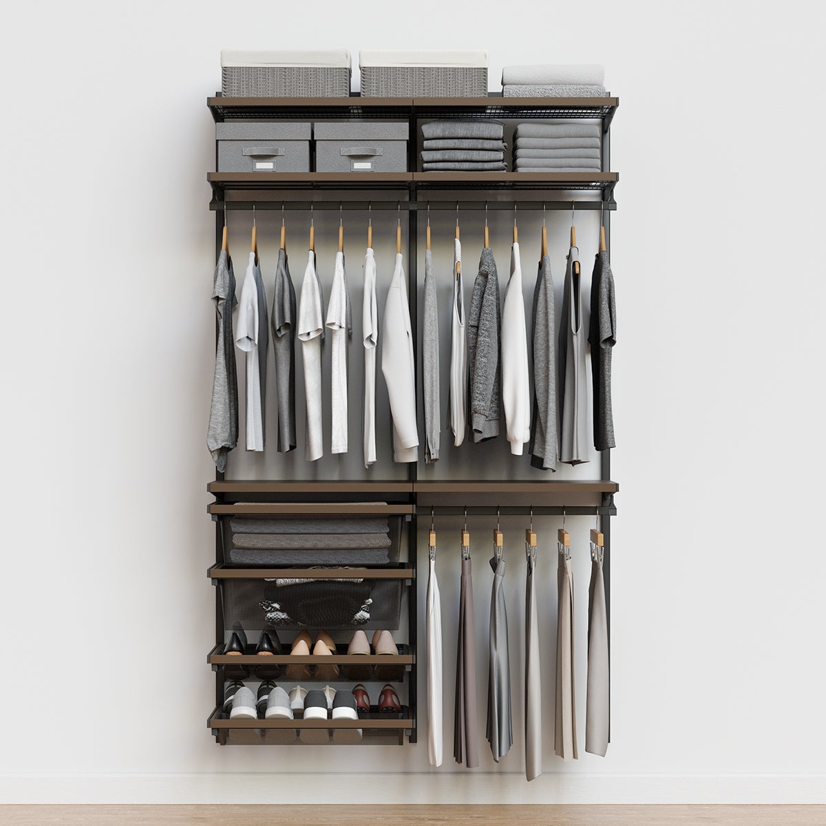 Decor Plus by Elfa 4' Closet with Mesh Drawers | The Container Store