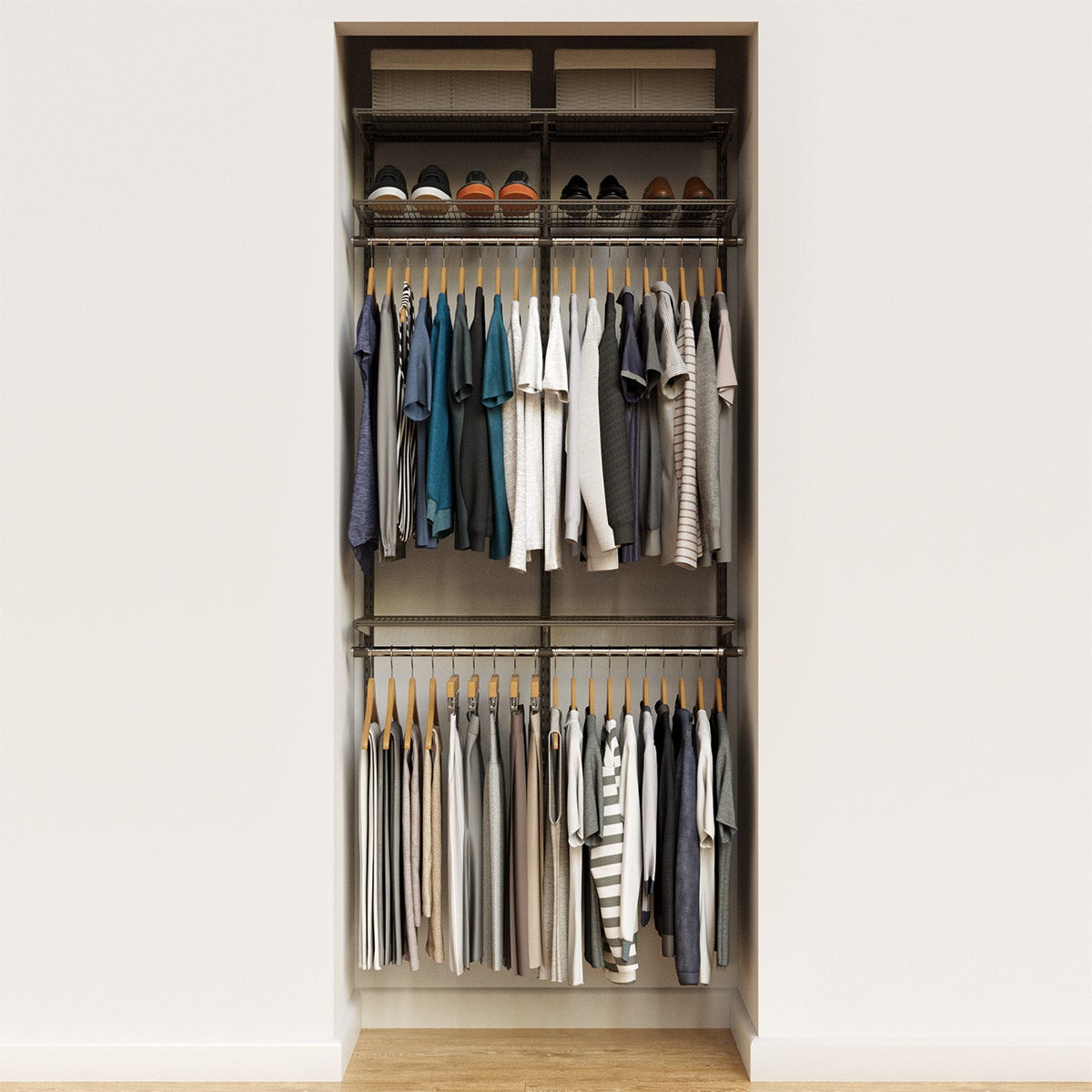 Elfa Classic 3' Closet Kit | The Container Store