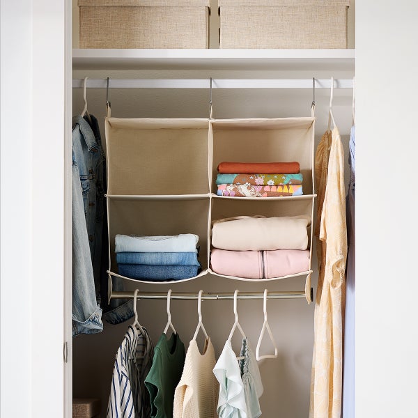 The Container Store Double Bar Hanging Closet Organizer | The Container ...