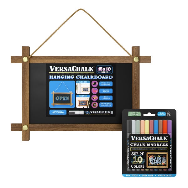 Versachalk Hanging Chalkboard plus Classic Fine Tip Bundle | The ...