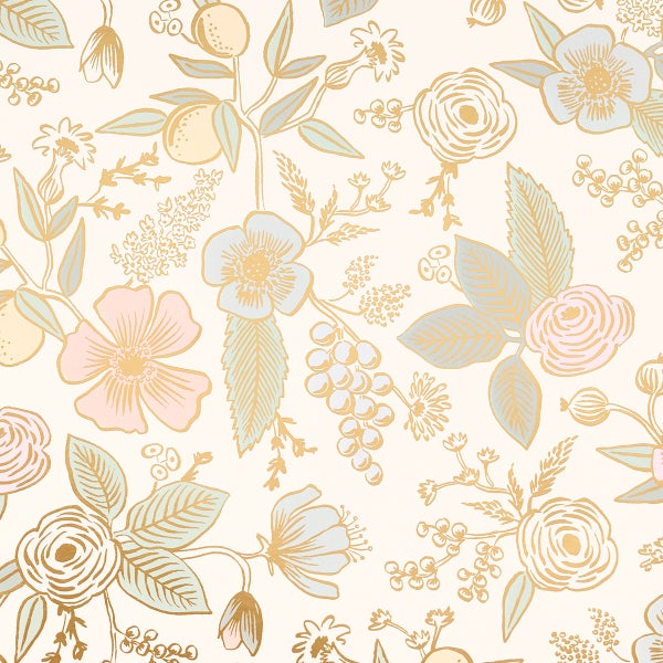 Rifle Paper Co. Colette Gold Foil Wrapping Paper | The Container Store