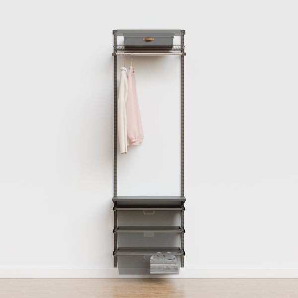 Elfa Classic 2' Closet Kit with Drawers | The Container Store