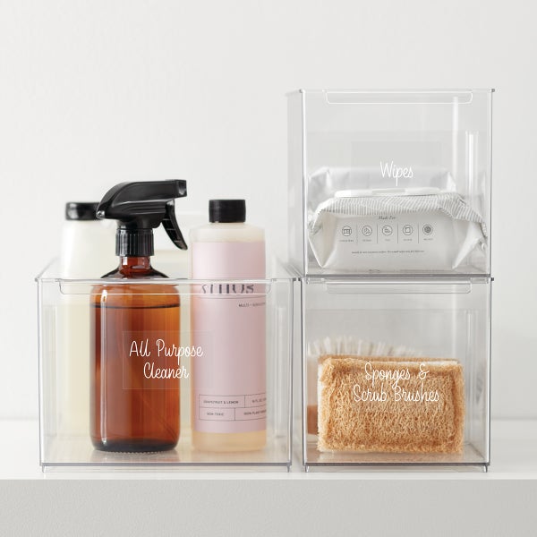 White Everything Organizer Household & Laundry Labels | The Container Store