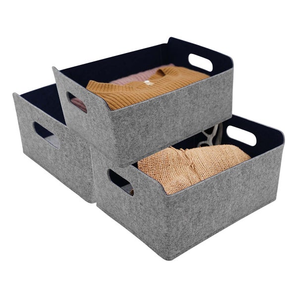 Welaxy Felt Foldable Drawer Organizer Bins | The Container Store