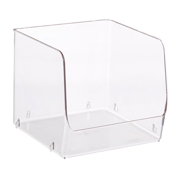 iDesign Linus RPET Open Stackable Bins | The Container Store