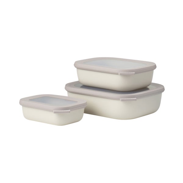 Mepal Cirqula Rectangular Shallow Food Storage Containers Set of 6 ...