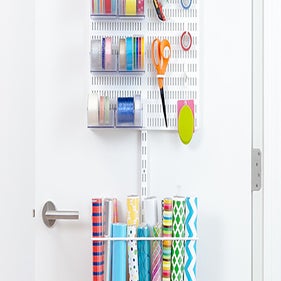 Elfa Utility White Wire Kitchen Over the Door Rack | The Container Store